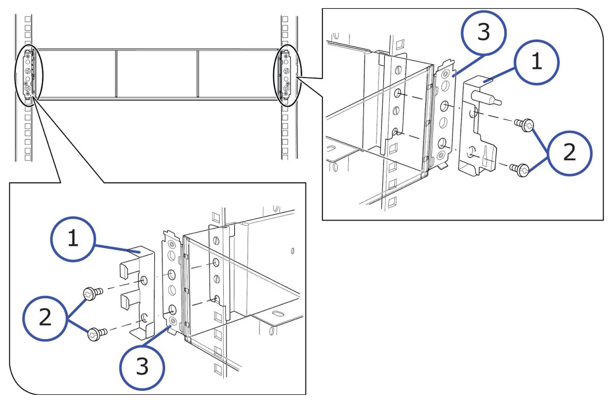 VSP One Block 20 Quick Setup Guide - Install the drive boxes into the rack